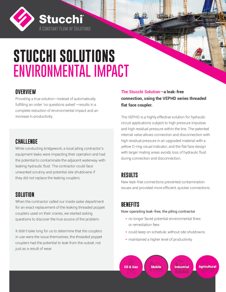 Case Study - Environmental Impact of Construction Contractor - Stucchi USA